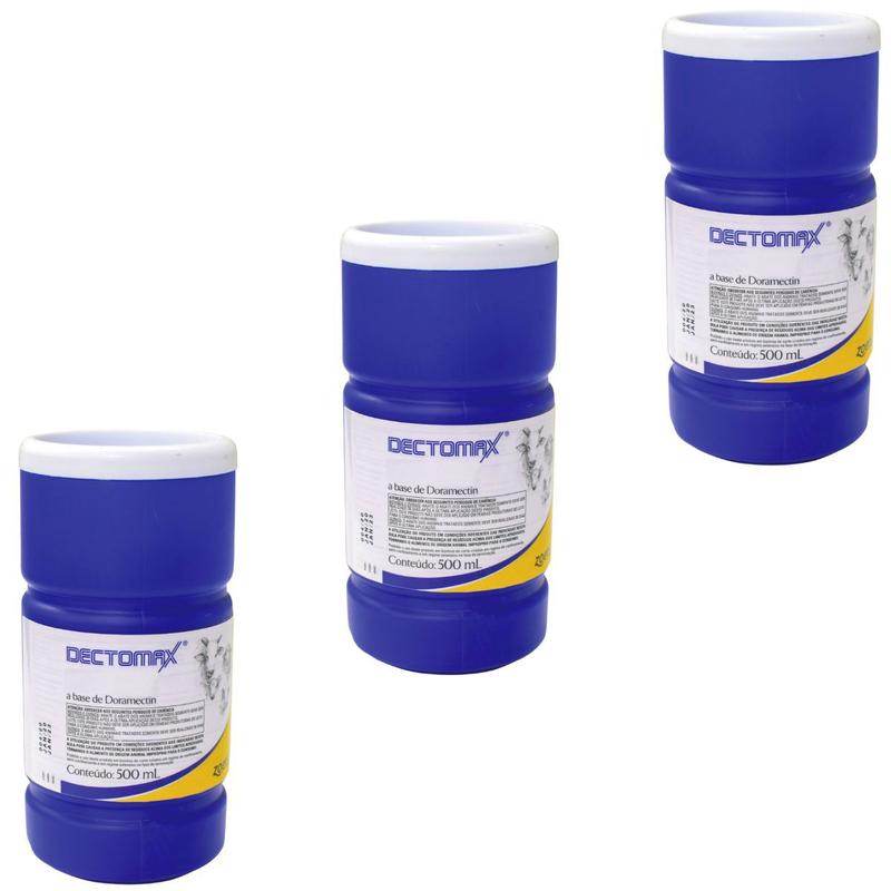 Kit 3 Dectomax 500mL Frasco Doramectin P/ Bovinos Zoetis - Farmácia Pet ...