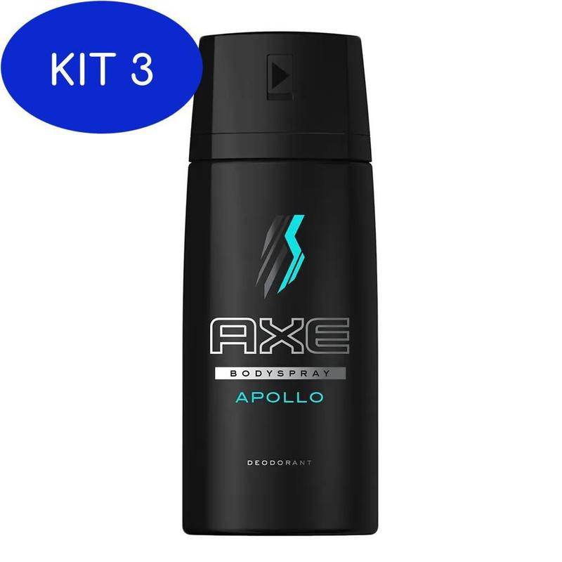 Kit 3 Desodorante Bodyspray Axe Apollo 150ml - Body Splash e Body Spray ...