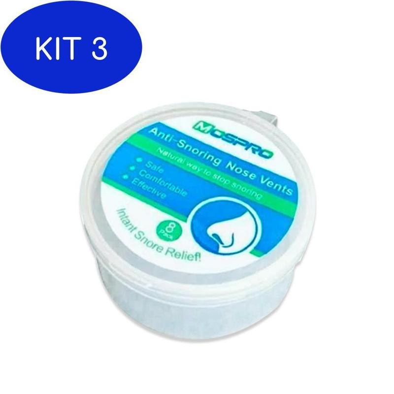 Kit 3 Dilatador Nasal Anti-Ronco Ajuda Respiração Sono Profundo - Mamo ...