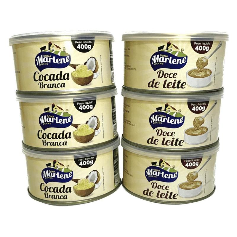 Kit 3 Doce De Leite E 3 Cocada Branca Dona Marlene Doces - Pão de Mel - Magazine Luiza