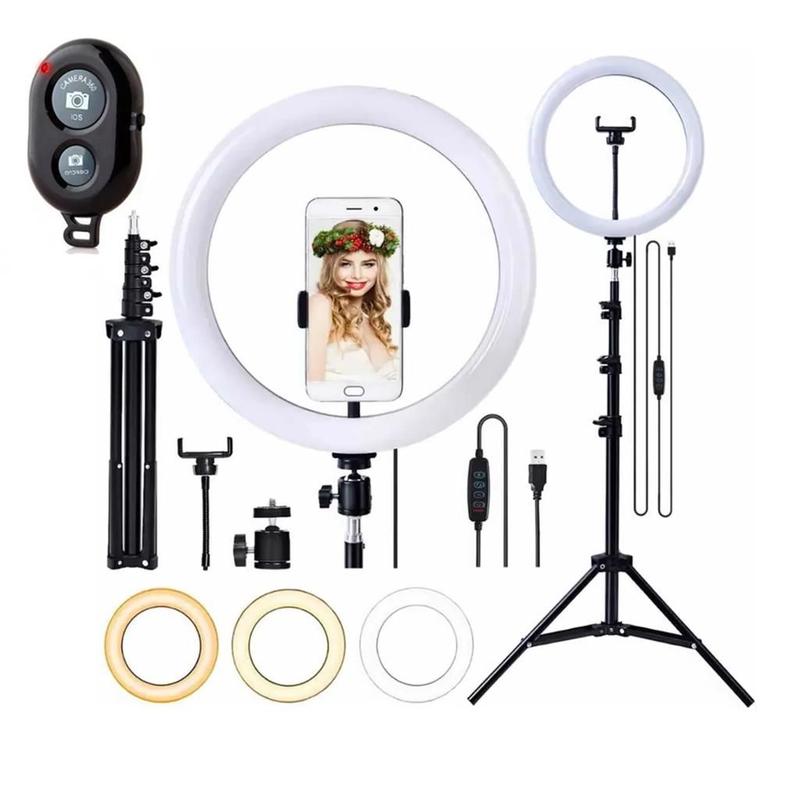 Kit 3 Em 1 Led Hing Light Tripé E Suporte Celular Influencer - DACAR ...