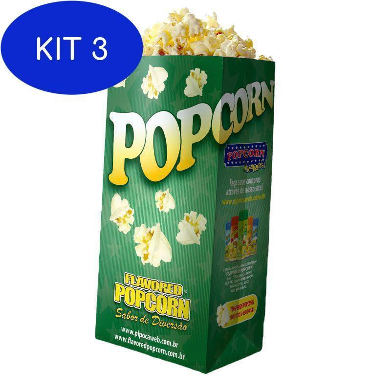 Kit 3 Embalagens De Pipoca Mega (Família) Pacote Com 25 Unidades ...