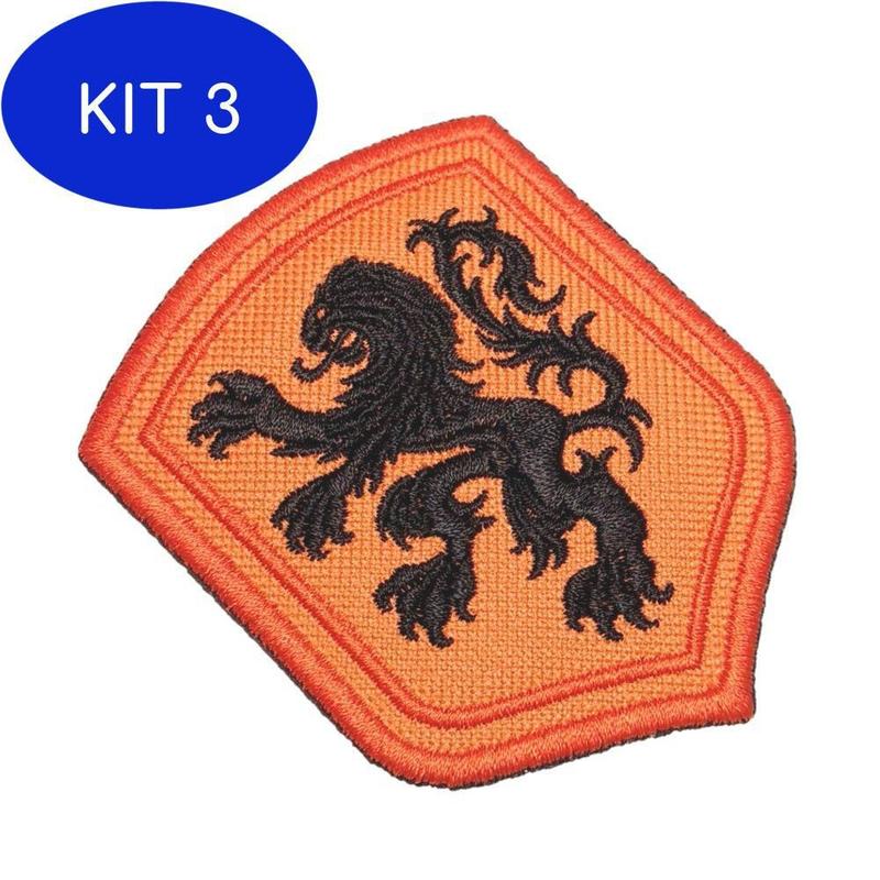 Kit 3 Escudo Brasão Holanda Patch Bordado Para Camisa Jaqueta - Br44 ...