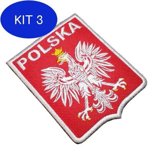 Kit 3 Escudo Futebol Polônia TIPL004 Patch Bordado Para Camisa - Br44 ...