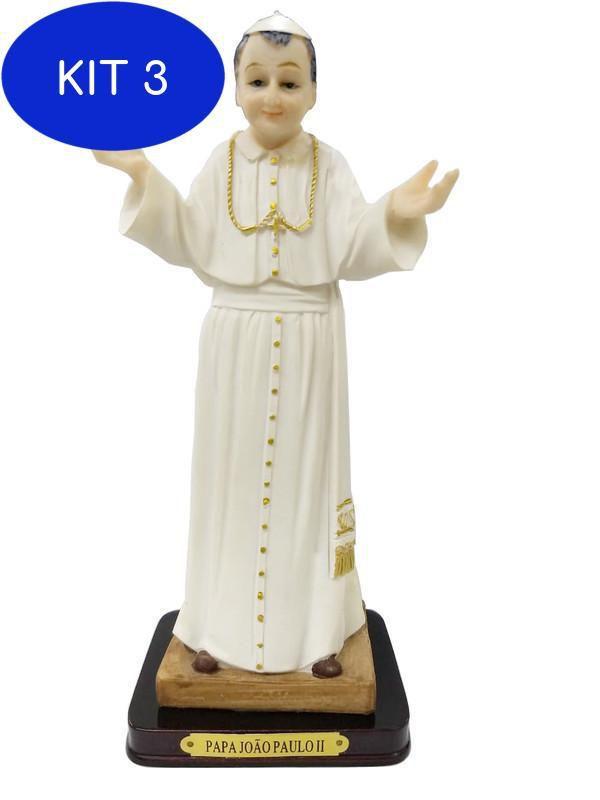 Kit 3 Escultura Papa Joao Paulo Il 21Cm - Meerchi - Escultura / Troféu ...