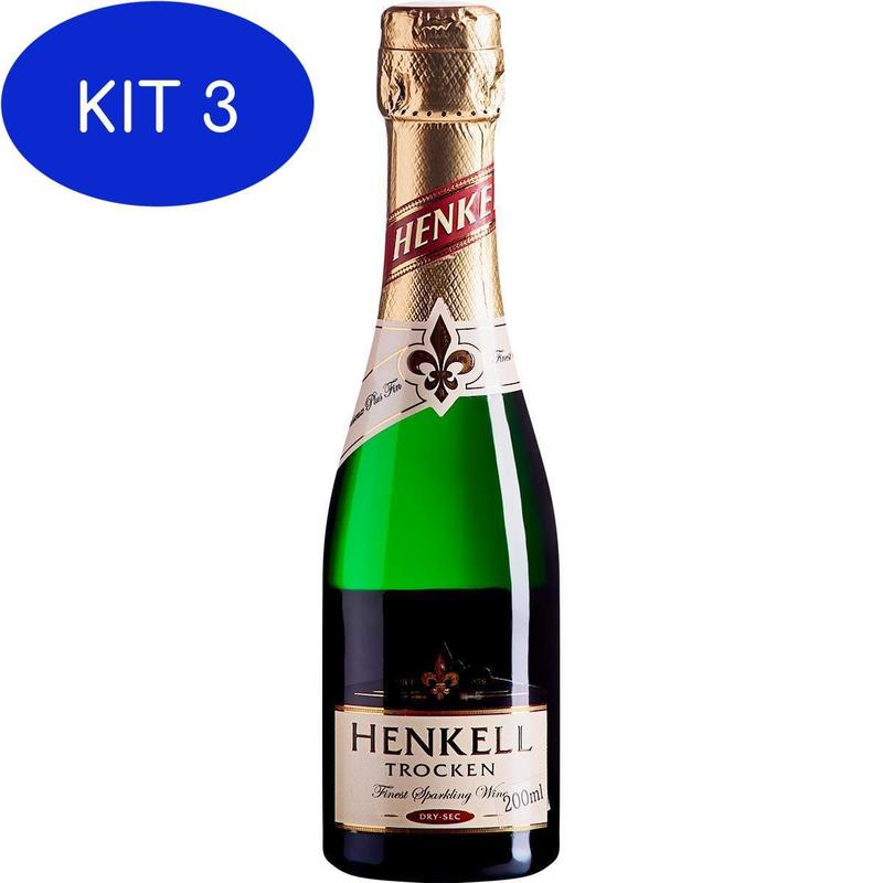 Kit 3 Espumante Henkell Trocken Dry-Sec 200Ml - Espumante / Champagne ...