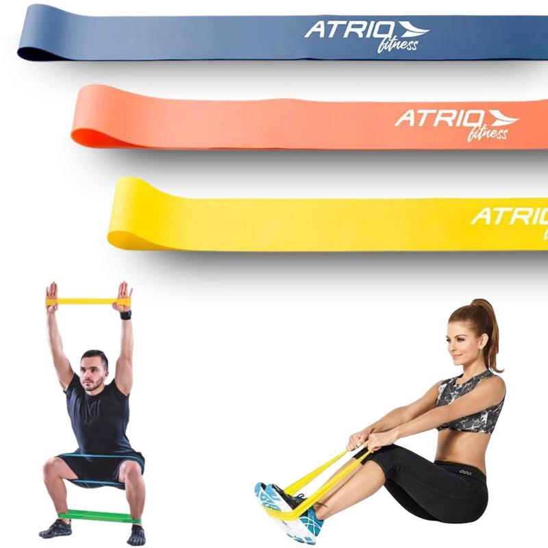 Kit 3 Faixas Elásticas Treino Ginástica Funcional Exercícios ...