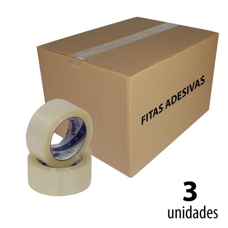 Kit 3 Fitas Adesivas 48mm X 100m Transparente - Alpack - Fita Adesiva ...