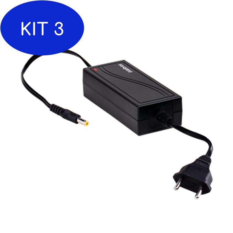 Kit 3 Fonte de Alimentação 12V 3A EF 1203 Intelbras - Fonte de ...