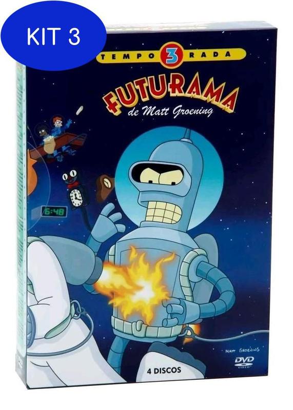 Kit 3 Futurama 3ª Temporada - Box Com 4 Dvds - Matt Groening - FOX ...
