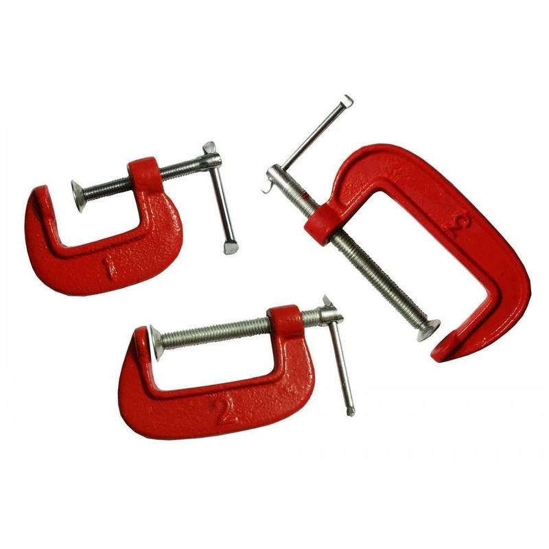 Kit 3 grampos sangento tipo c profissional para marceneiro 1 2 3 ...