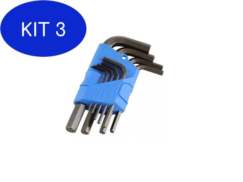 Kit 3 Jogo De Chave L Hexagonal 1,5 A 10 Mm Gedore - Chave Allen ...