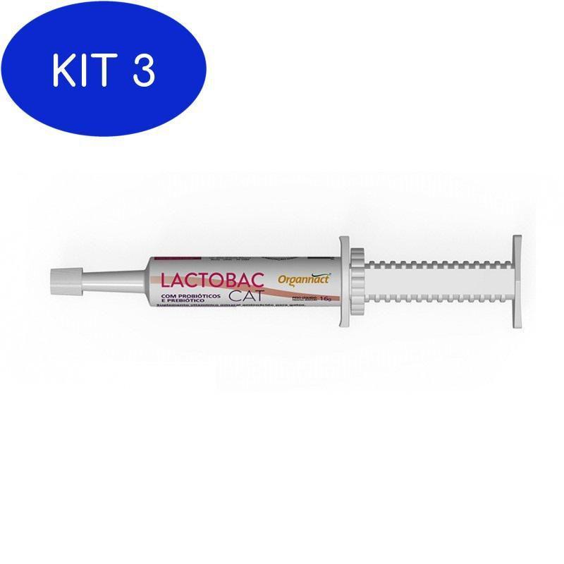 Kit 3 Lactobac Cat - 16 Gr - Organnact - Prebióticos e Probióticos para ...