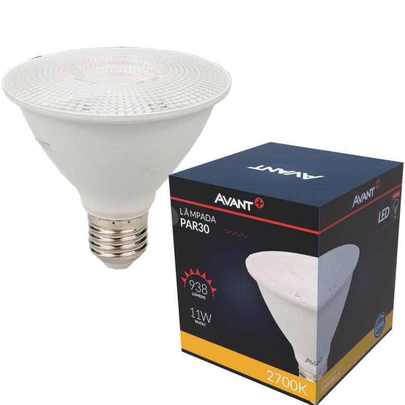 Kit 3 Lampada Led Par 30 11w Branco Quente 2700k E27 Bivolt - Avant - Lâmpada - Magazine Luiza