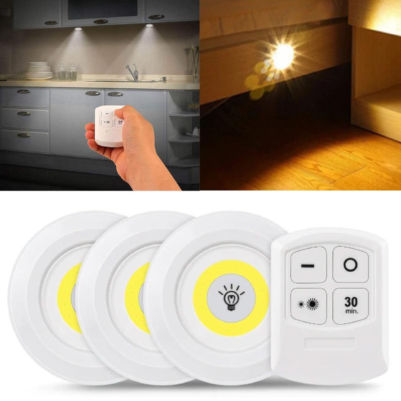 Kit 3 Lâmpadas Luminária Led Spot Sem Fio C/ Controle Remoto - START ...