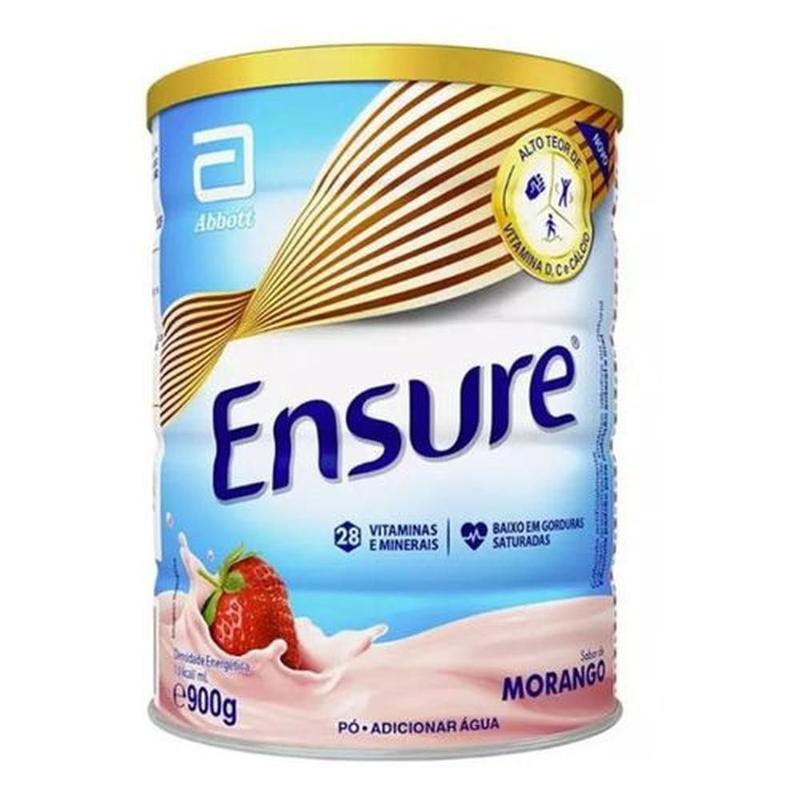 Kit 3 Latas - Ensure - Sabor Morango - 900G Cada - Abbott - Complemento ...