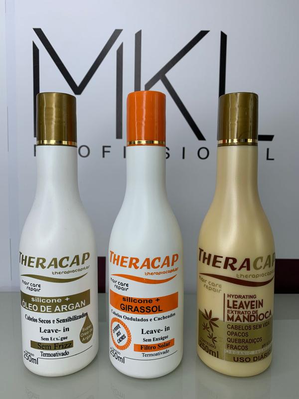 Kit 3 Leave-in: Creme De Pentear - Argan + Mandioca + Girassol ...