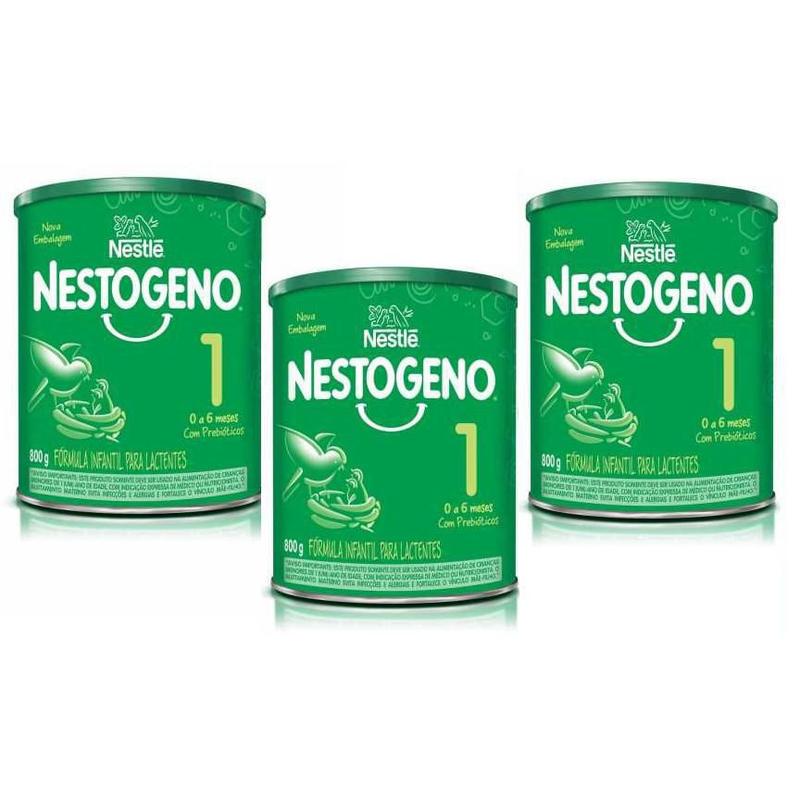 Kit 3 Leites Fórmula Infantil Nestogeno 1 - Nestlé 800G - Nestle ...