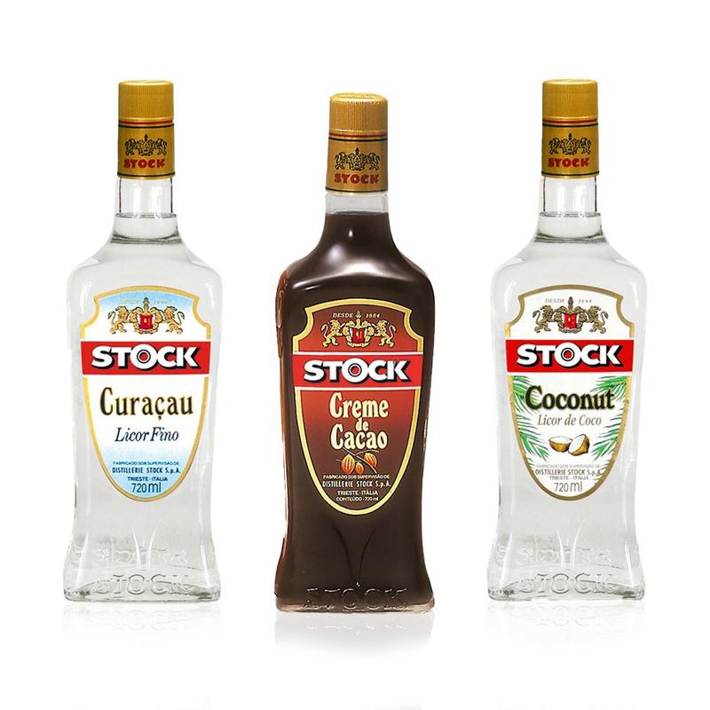 Kit 3 Licores Stock Curaçau, Café, Coconut Coco - 720ml - Licor ...