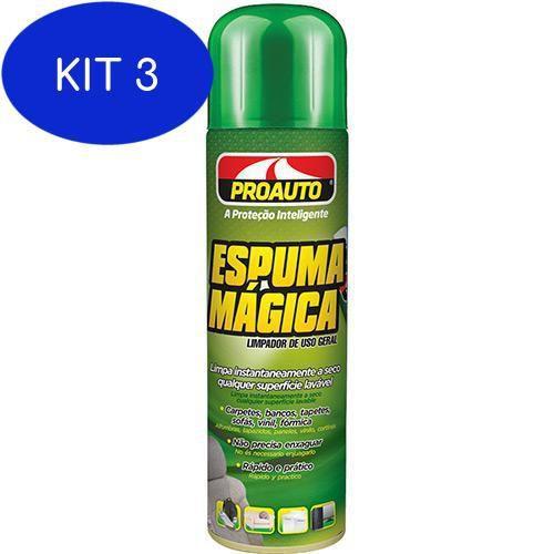Kit 3 Limpador Instantâneo Sem Enxague De Uso Geral Espuma Mágica ...