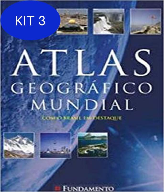 Kit 3 Livro Atlas Geografico Escolar - Mapas e Atlas - Magazine Luiza