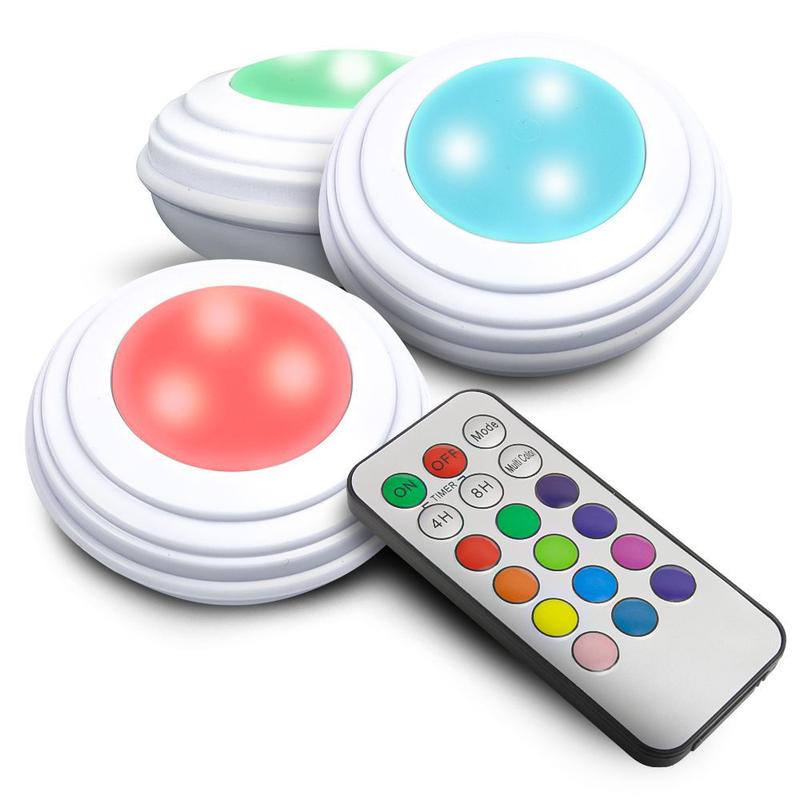 Kit 3 Luminárias Spot Conjunto Led RGB Recarregáveis 1,2 W - Hxt - Spot ...