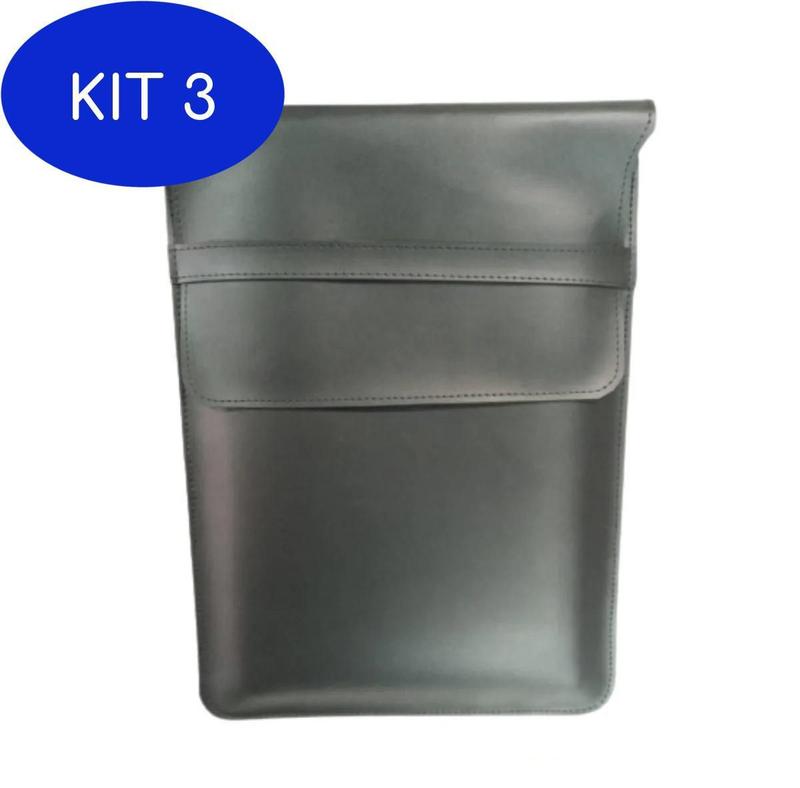 Kit 3 Luvas Pasta Capa Case Para Notebook Couro Preto - 15 - Tomé ...