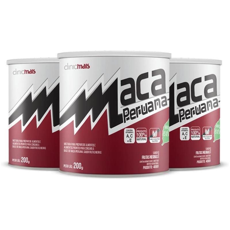 Kit 3 Maca Peruana Solúvel Frutas Negras Clinicmais 200g - Chá Mais ...