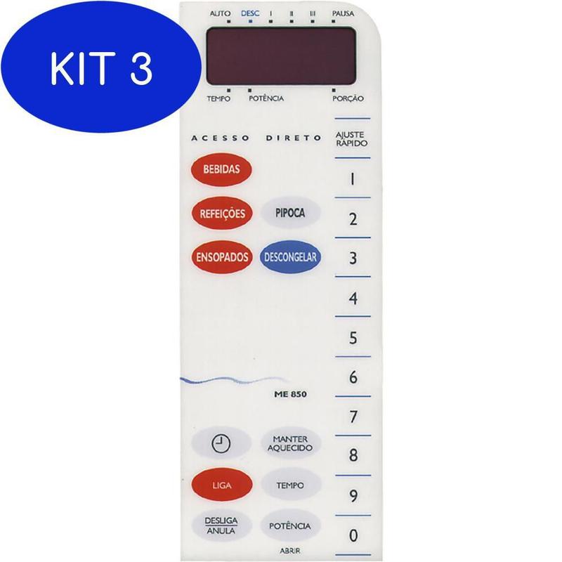 Kit 3 Membrana Microondas Sanyo Em850 / Emf541 - Peças para Micro-ondas ...