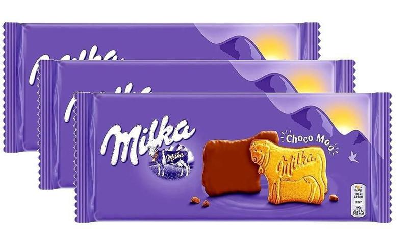Kit 3 Milka Choco Moo Biscoito Revestido Com Chocolate 120G - Chocolate ...