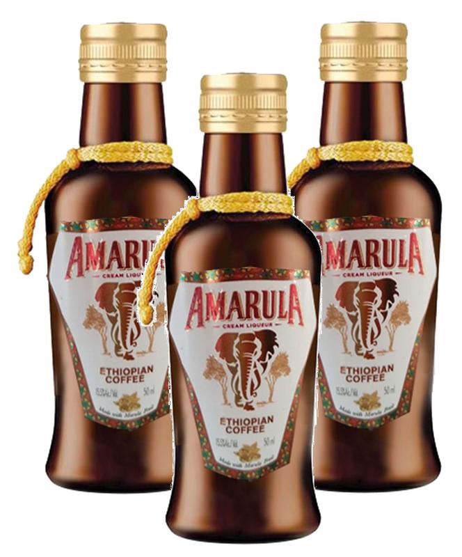 kit 3 Mini Licor Fino Amarula Ethiopian Coffee Café 50ml - Licor ...