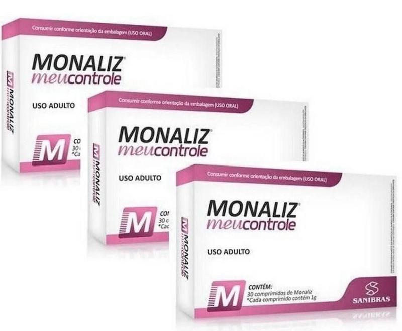 Kit 3 Monaliz Meu Controle 30 comprimidos - Sanibrás - Sanibras ...