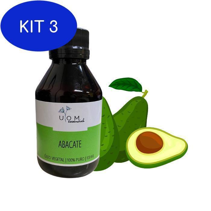 Kit 3 Óleo Vegetal De Abacate 100Ml Puro E Natural - Uom Tratamentos ...