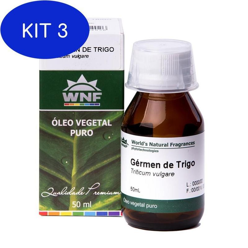 Kit 3 Óleo Vegetal Puro - Gérmen de trigo - WNF - Óleo Vegetal ...