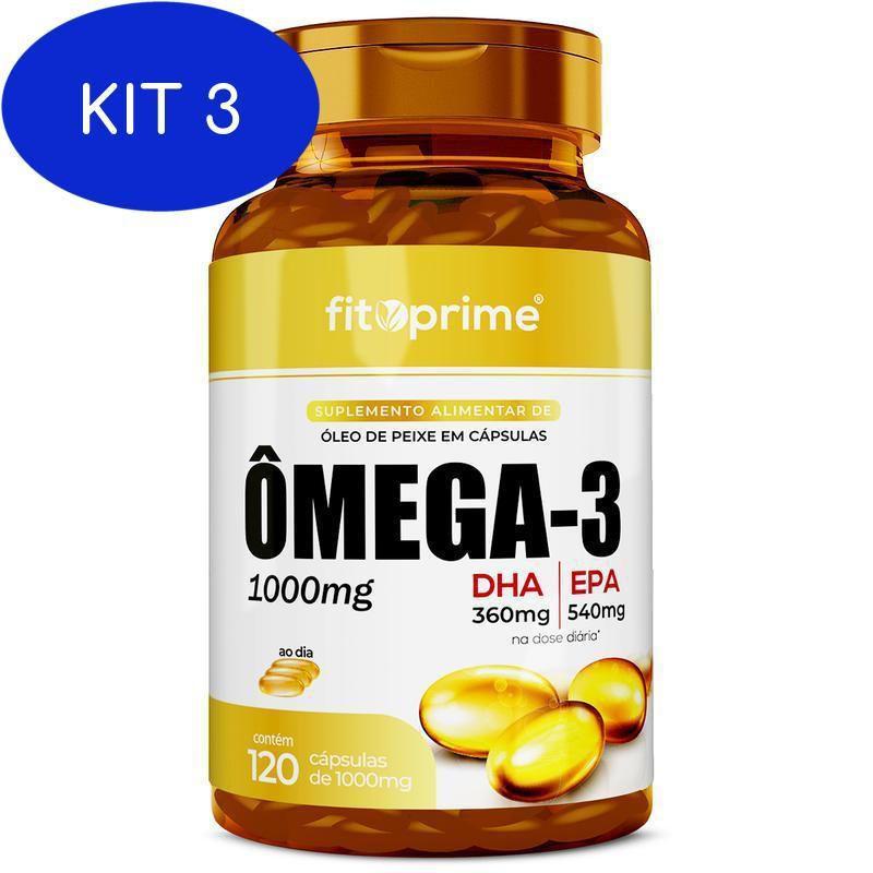 Kit 3 Ômega 3 1000Mg 120 Cápsulas Fitoprime - Correia para Instrumentos ...