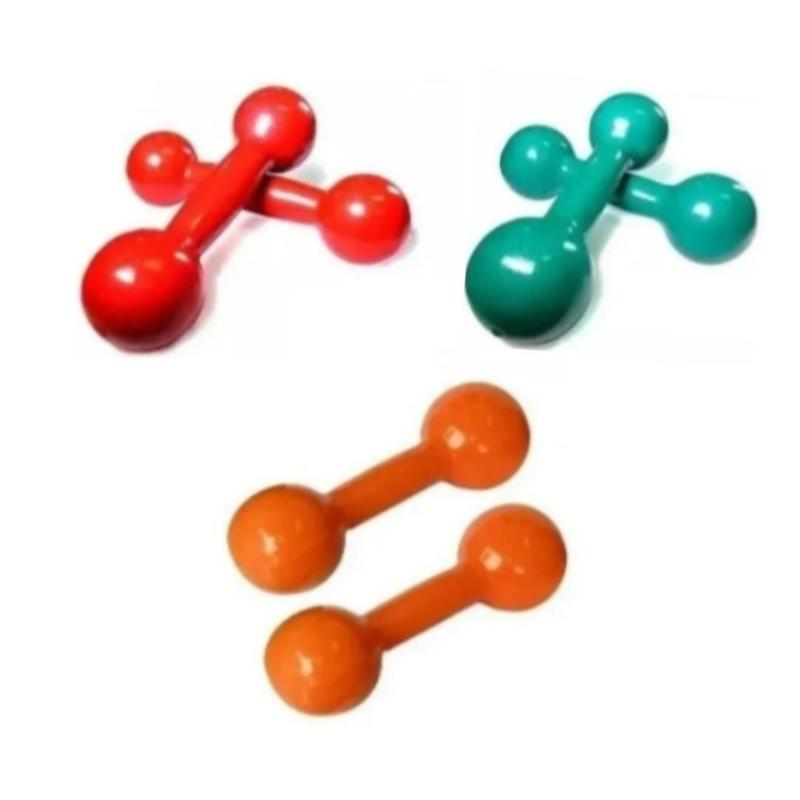 Kit 3 Pares Halter Coloridos Emborrachados 1Kg,2Kg E 3Kg - Walk ...