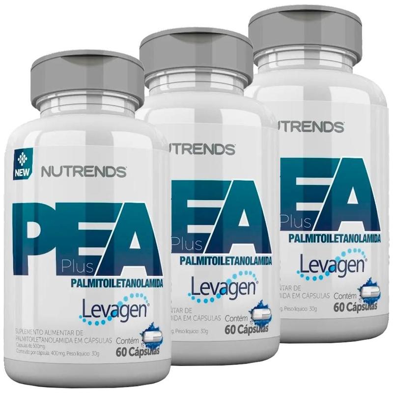Kit 3 Pea Plus Palmitoiletanolamida 60 Cápsulas Nutrends - Produtos ...
