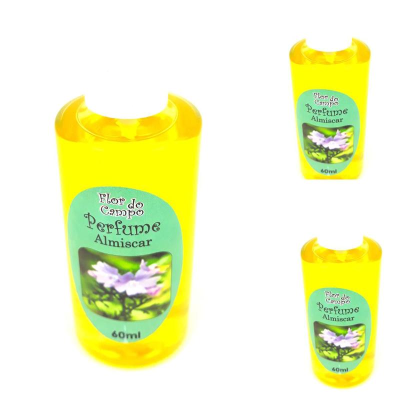 Kit 3 Perfume Almíscar Flor Do Campo Atrativo Masculino Feminino ...