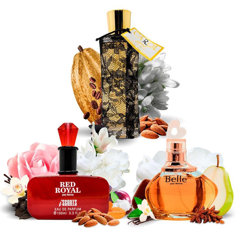 KIT 3 perfumes, Red Royal + Carol Girl + Belle I Scents - Kit de ...