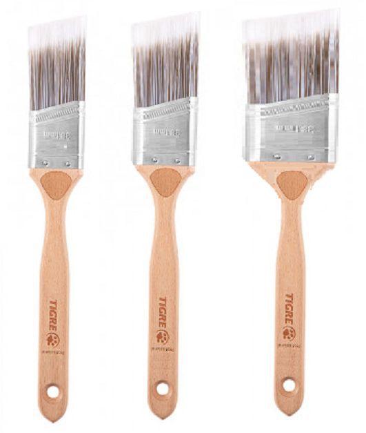 Kit 3 pincel trincha angular recorte profissional 101 tigre - Trincha ...