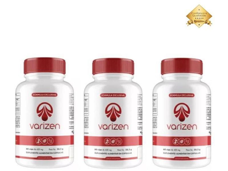 Kit 3 Potes De Varizen 60 Cáps Original - Ômega 3, 6, 9 - Magazine Luiza