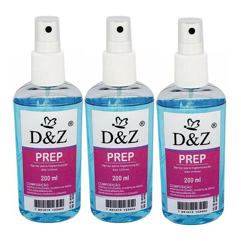 Kit 3 Prep D&z Bactericida Spray Higiene Unhas 200ml - Acessórios para ...
