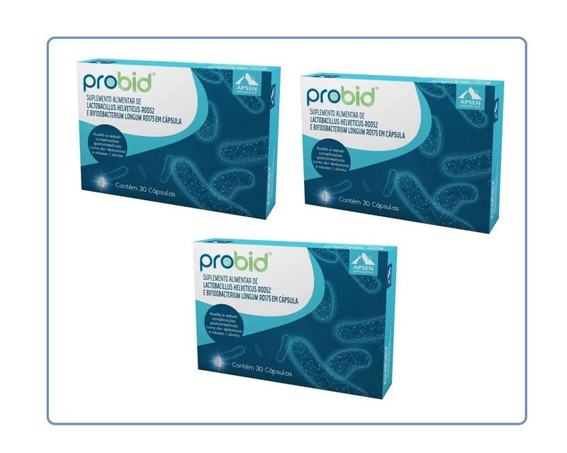Kit 3 Probid Suplemento Alimentar 30 Cáps - Apsen - Complemento ...
