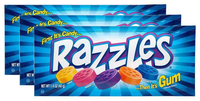 kit 3 RAZZLES ORIGINAL CANDY & GUM - BALAS SABOR FRUTAS 40G - Balas ...