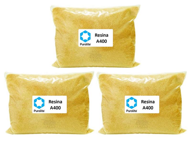 Kit 3 Resina Purolite A400 Aniônica Remoção de Silicato - Resina Dental ...