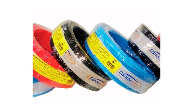 Kit 3 Rolo de 1,5mm com Rolo de 100mts Anti Chama Flexivel Varias Cores ...