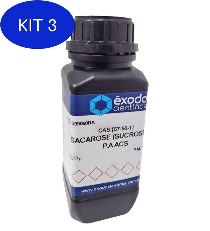 Kit 3 Sacarose Pa 500G - Exodo Ou Dinâmica - Polvilhador - Magazine Luiza
