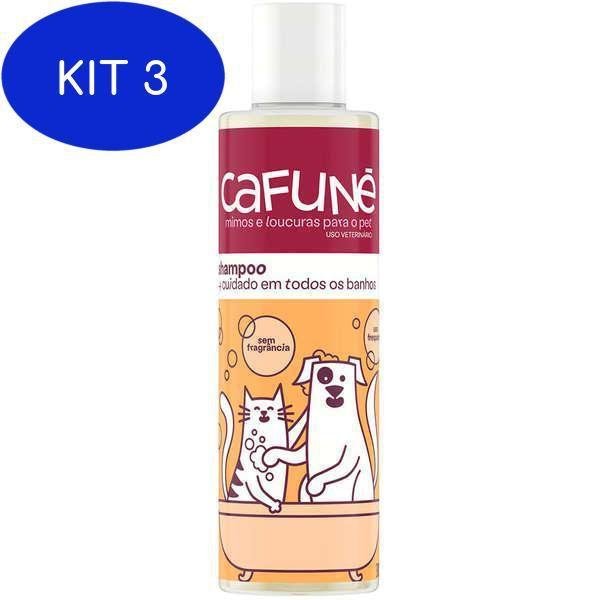 Kit 3 Shampoo Cafuné Sem Fragrância Cães E Gatos 300ml - Trading Care ...