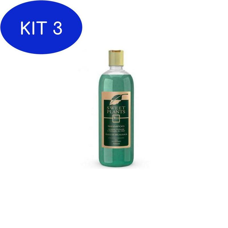 Kit 3 Shampoo Sweet Plants Óleo de Melaleuca 500ml - Shampoo - Magazine ...