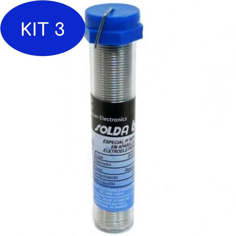 Kit 3 Solda Estanho Best Tubo 25G - Ferro de Solda - Magazine Luiza